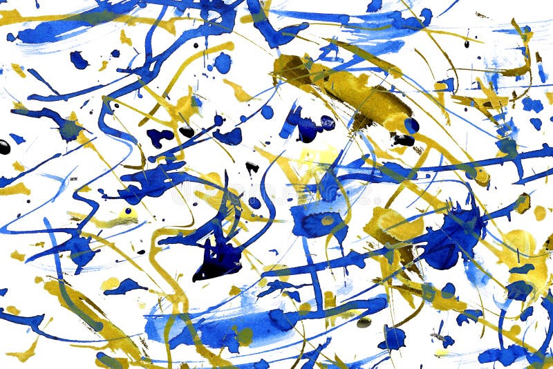 Blue and golden ink stock image. Image of creativity - 177026769
