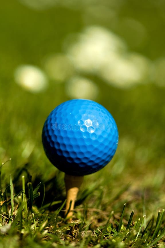 Blue golf ball 3 stock photo. Image of leisure, grass - 5151984
