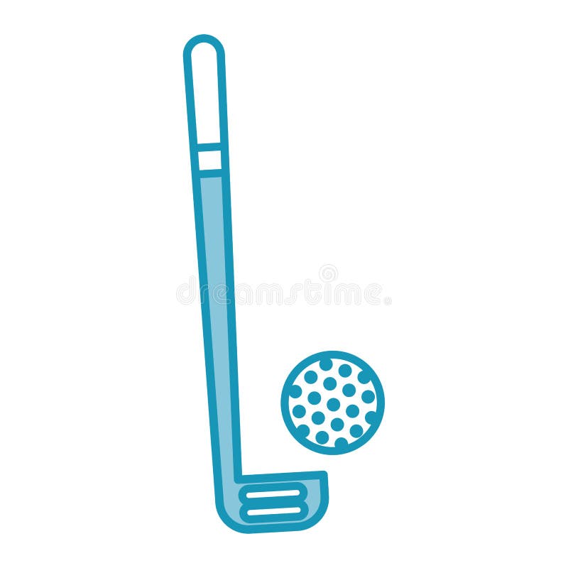 Blue golf club and ball stock vector. Illustration of exercise - 94124812