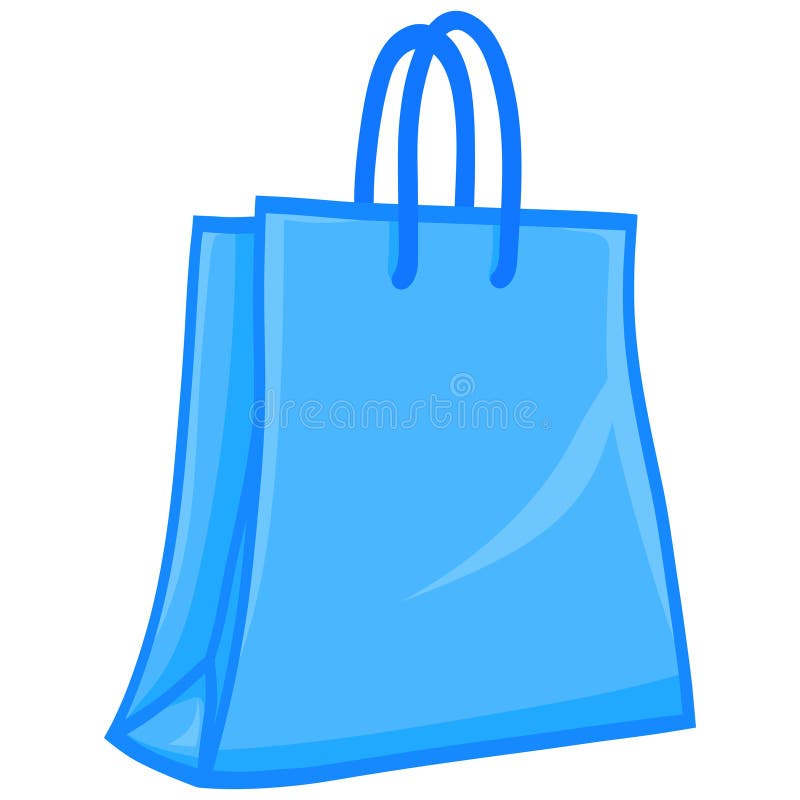 Blue Goodie Bag Shopping Illustration Vector Stock Vector ...