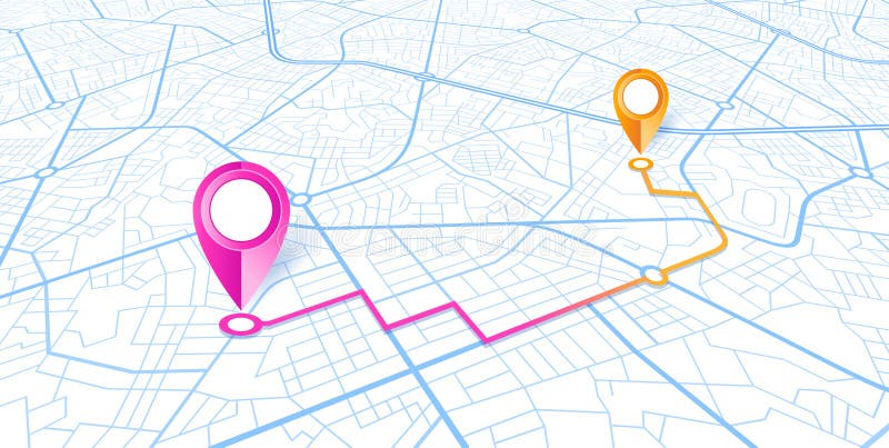 Blue GPS navigator design stock vector. Illustration of city - 138658829