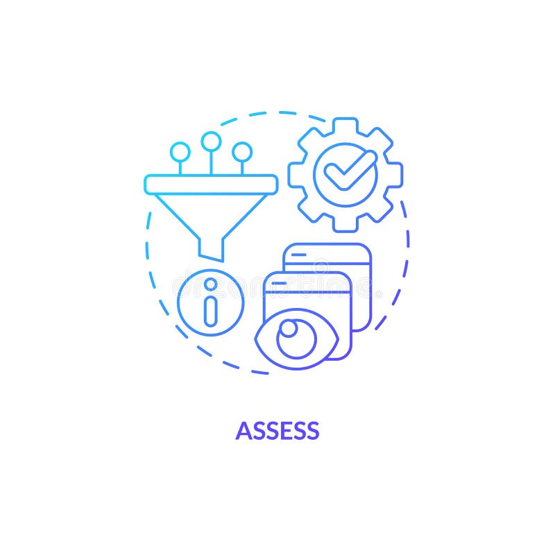 2D Gradient Assess Needs Linear Icon Concept Stock Vector ... 2D Gradient Assess Needs Linear Icon Concept Stock Vector ...