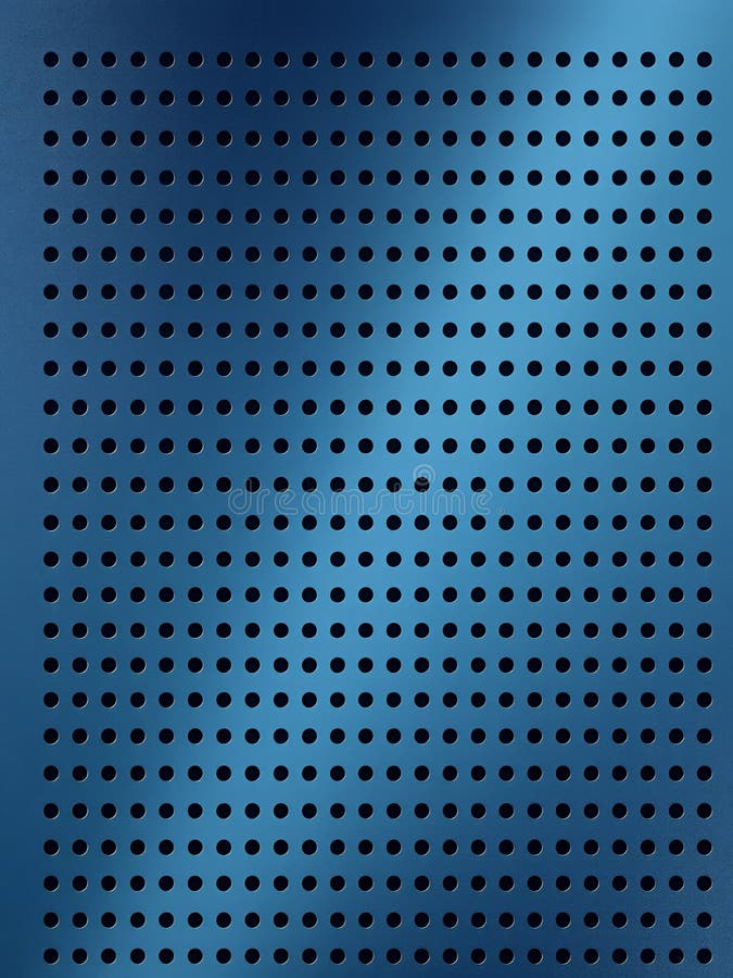 Abstract Perforated Metal Texture with Blue Gradient Background Design ...