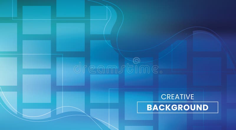 Blue Gradient Background with Square Geometric Shapes Stock Vector ...