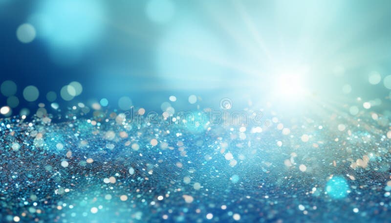 Blue Gradient Blending with Sparkling Silver Glitter Mesmerizing ...