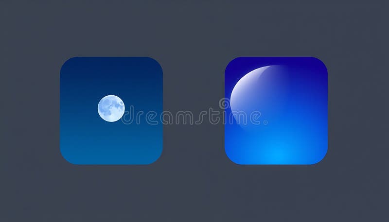 Blue Gradient Buttons UI, Modern User Interface Design Elements Generative AI Stock Illustration ...