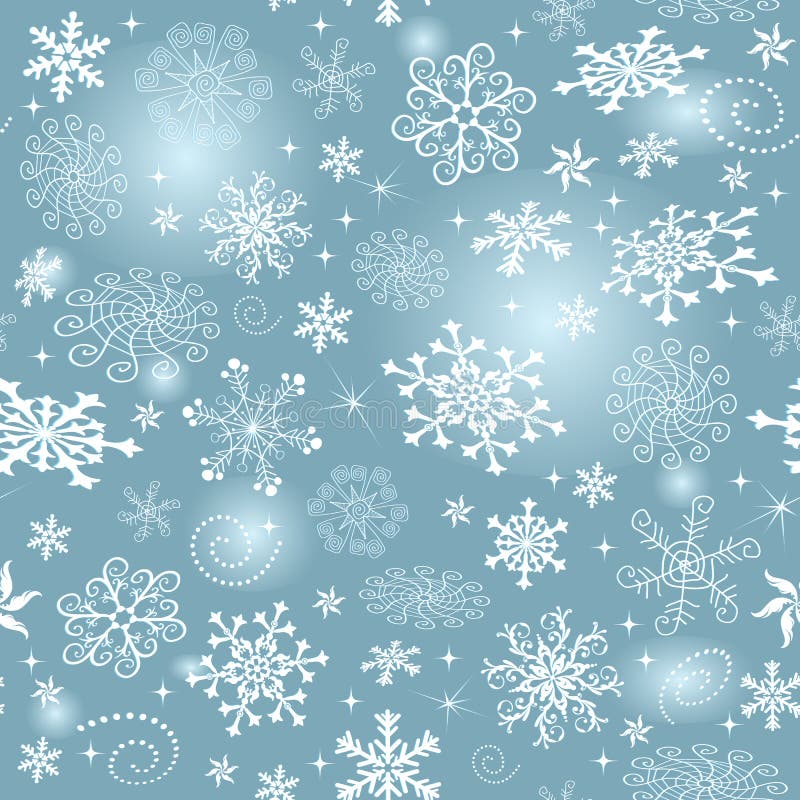 Blue Gradient Christmas Seamless Pattern Stock Illustration ...