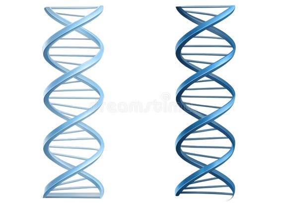 Blue Gradient Double Helix Structures Vertical Layout Stock ...