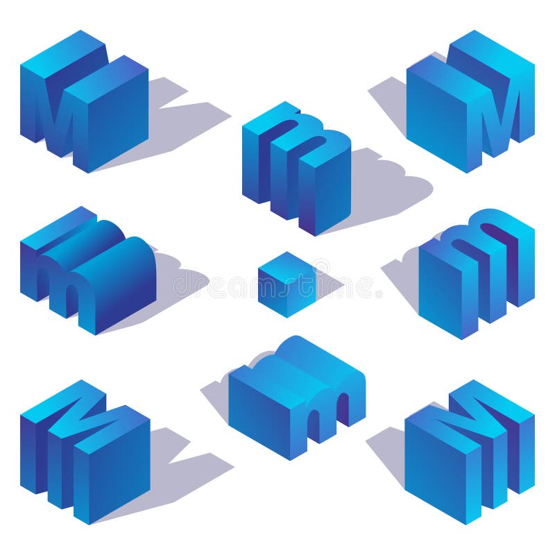 Isometric Letter F. English Font Elements in Capital and Lowercase Abc ...