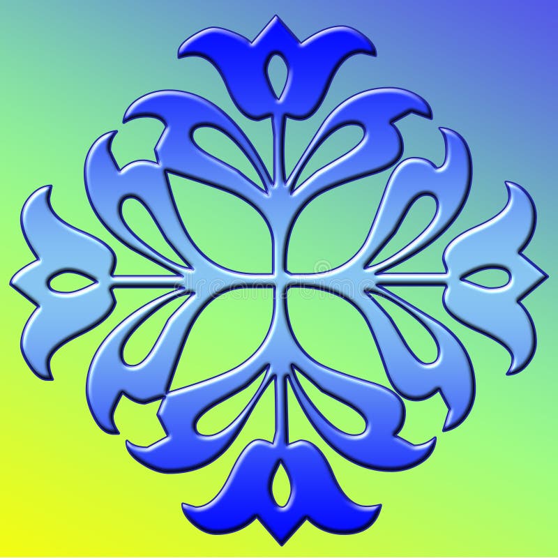 Blue Gradient Floral Seamless Tile Layout Drawing Pattern Set-7 Stock ...