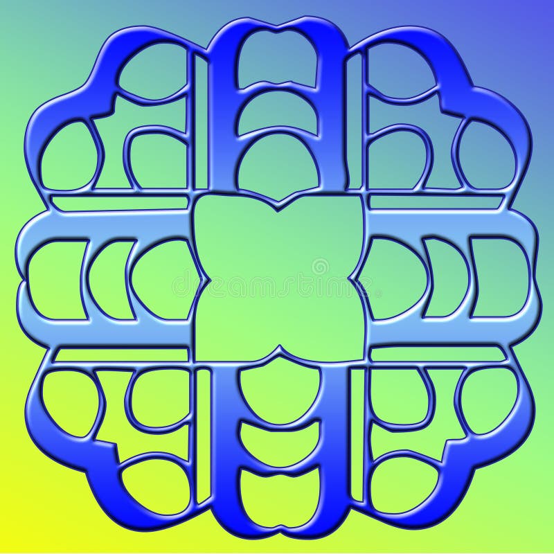 Blue Gradient Floral Seamless Tile Layout Drawing Pattern Set-7 Stock ...