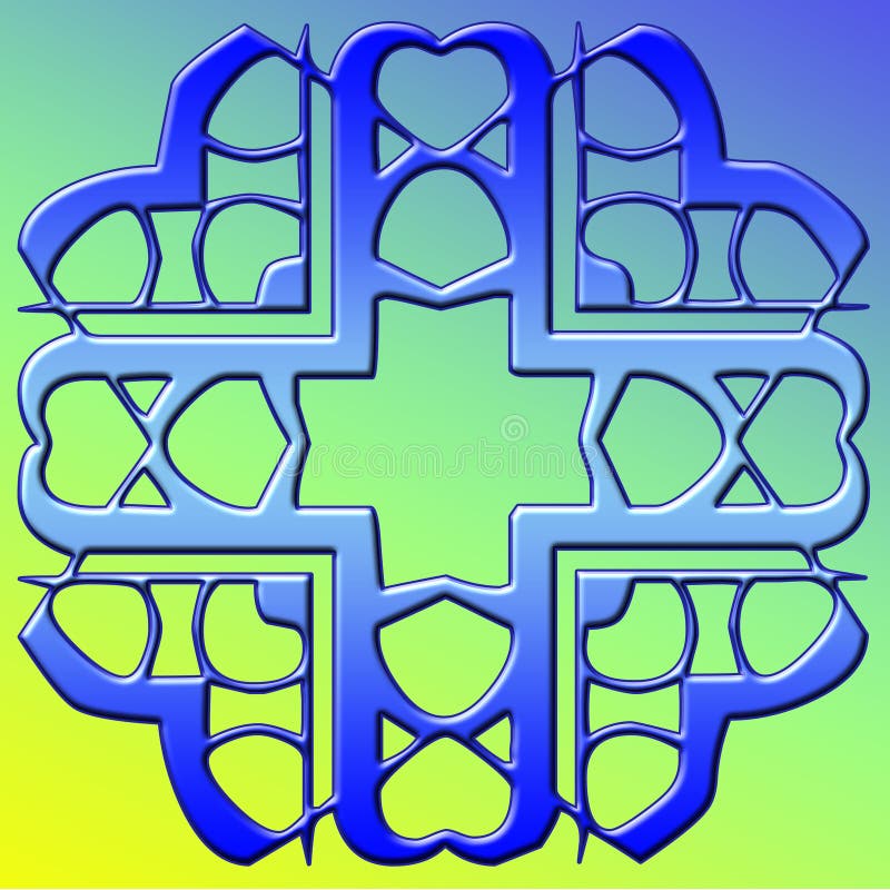 Blue Gradient Floral Seamless Tile Layout Drawing Pattern Set-7 Stock ...