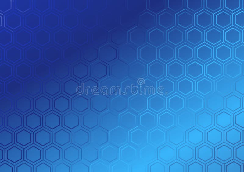 Blue Gradient Hexagon Background Stock Vector - Illustration of hexagon, polygonal: 218588343