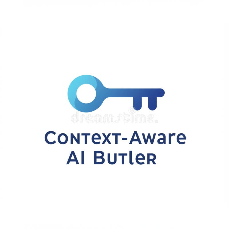 A Blue Gradient Key Logo on a White Background, Featuring a Circular ...