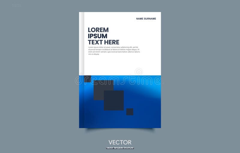 Blue Gradient Leaflet Poster Background Design Templates. Stock Vector ...