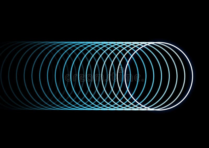 Blue Gradient Light Spiral Abstract Background. 3d Illustration. Stock ...