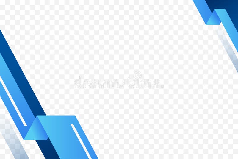 Modern Blue Geometric Frame Corner Border Background Vector ...