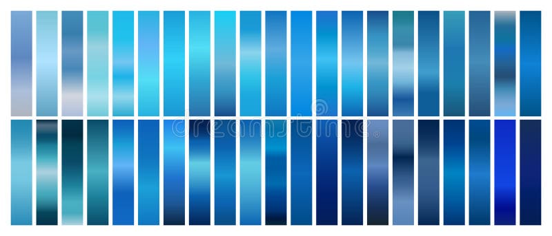 Blue Gradient Set for Light To Bright Colors Stock Illustration ...