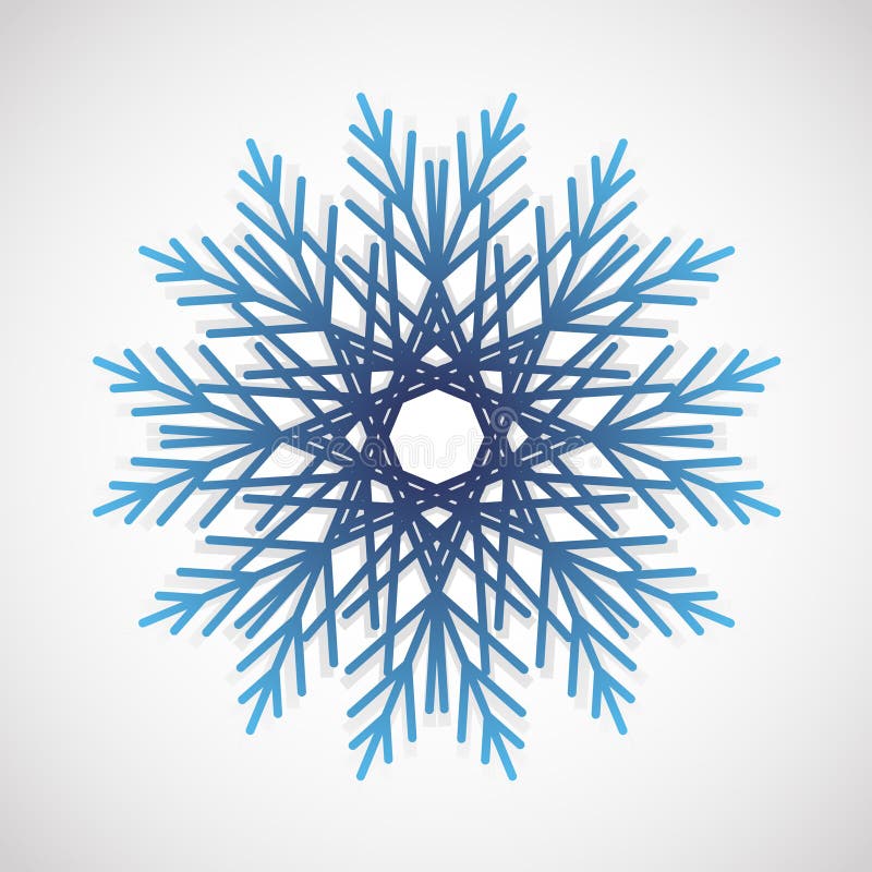 Blue Gradient Snowflake Logo. Winter Crystal Icon. Stock Vector ...
