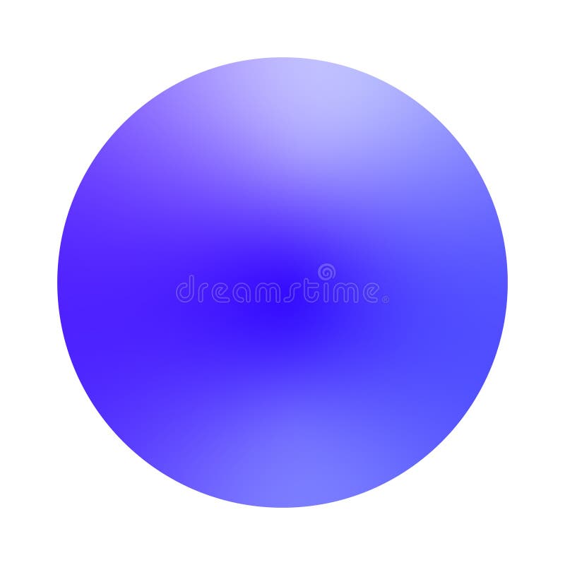Blue Gradient Sphere. Smooth Color Transition. Abstract Round Shape ...