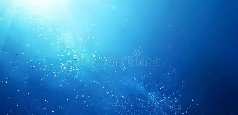 Blue Gradient Underwater Bubbles Background Stock Illustration ...