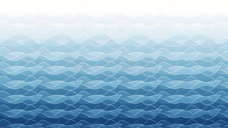 Blue Gradient Waves with a Smooth Transition and Horizontal Flow Stock ...