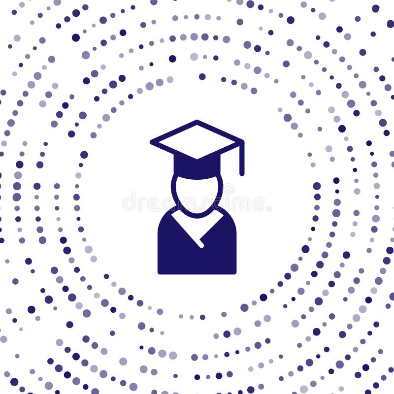 Blue man graduate stock vector. Illustration of academic - 3308313