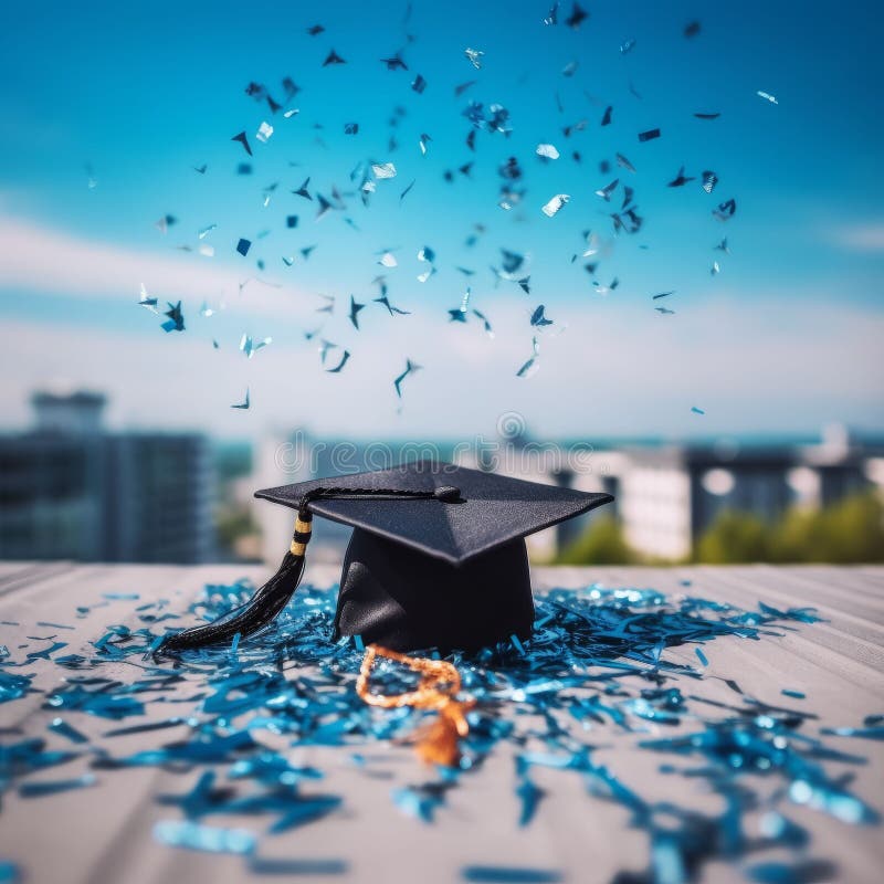 Blue Commencement Hat Stock Illustrations – 233 Blue Commencement Hat ...