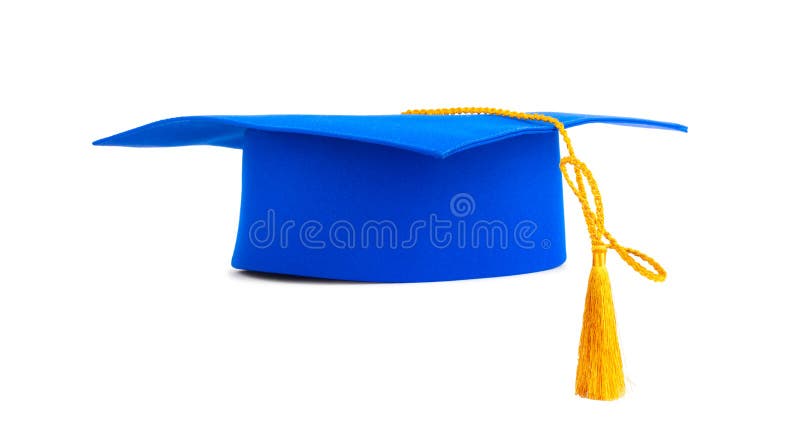 3D Render of Blue Graduation Cap Stock Illustration - Illustration of ...