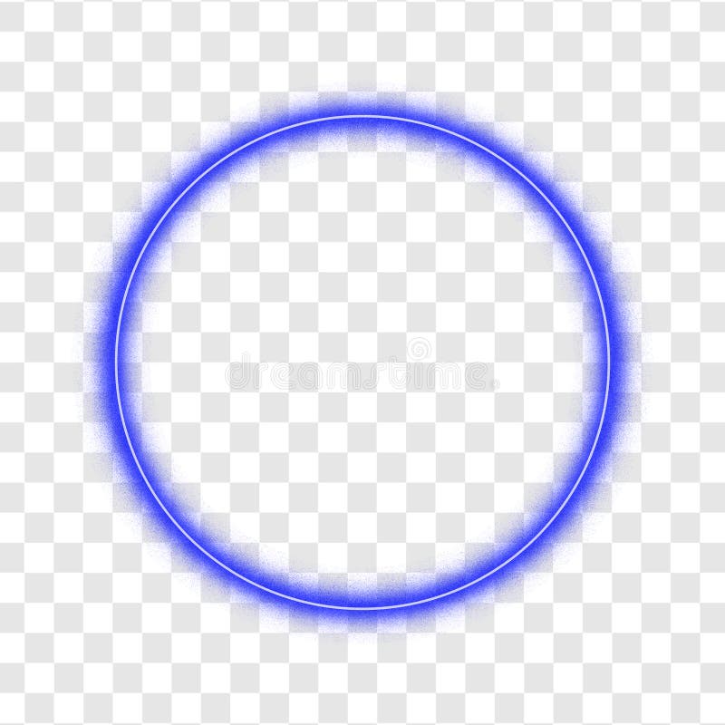 Blue Grain Neon Glowing Circle with Futuristic Ring Shape and Modern ...