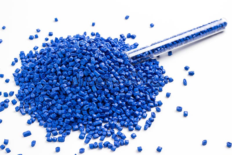 Blue Granules of Polypropylene, Polyamide. Background. Plastic and ...