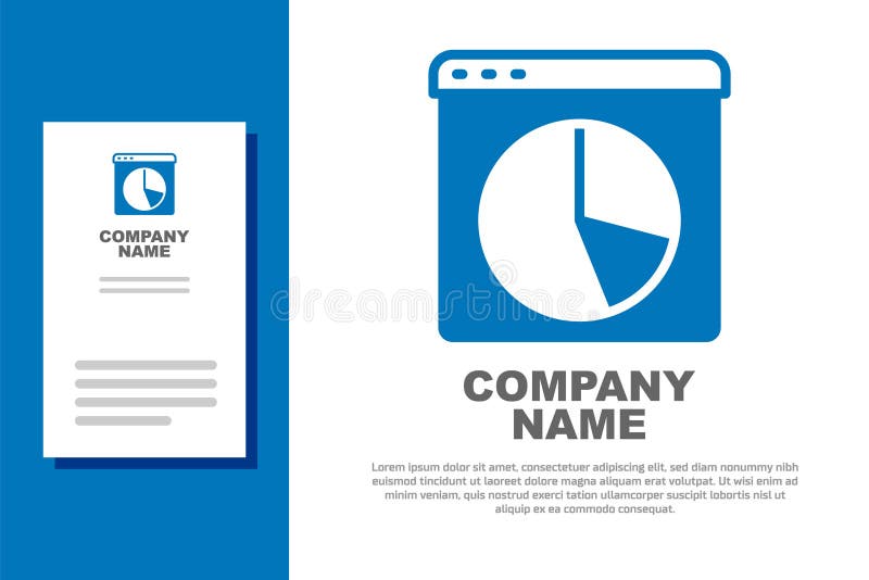 Blue Graph, Chart, Diagram, Infographic Icon Isolated on White ...
