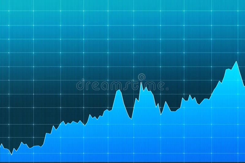 Blue Graph Demonstrating Growth, Fluctuations, Concept of Analys Stock ...