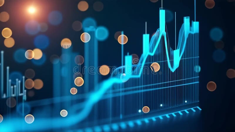 Blue Graph with a Lot of Lines and Numbers Stock Footage - Video of ...