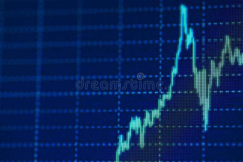 Blue Graph Showing Increasing Economic Growth Trend Stock Image - Image ...