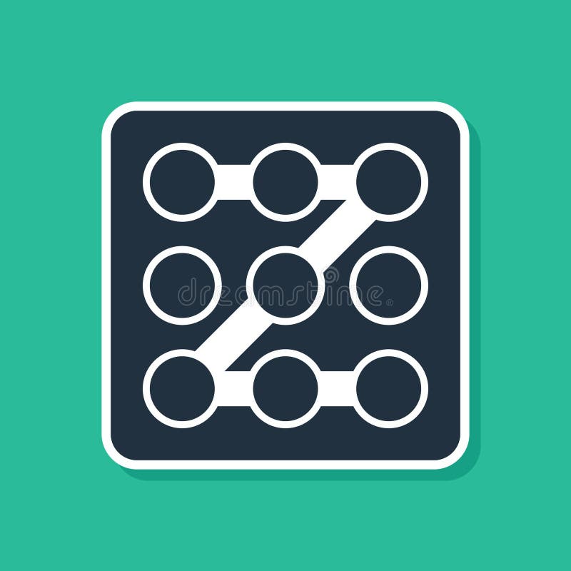 Blue Graphic Password Protection and Safety Access Icon Isolated on ...