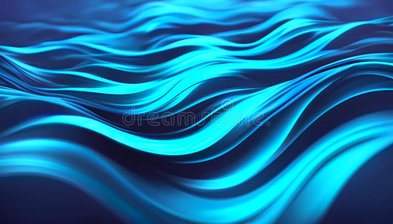 Blue Graphic Water Waves Abstract Dark Fluid Background Stock ...