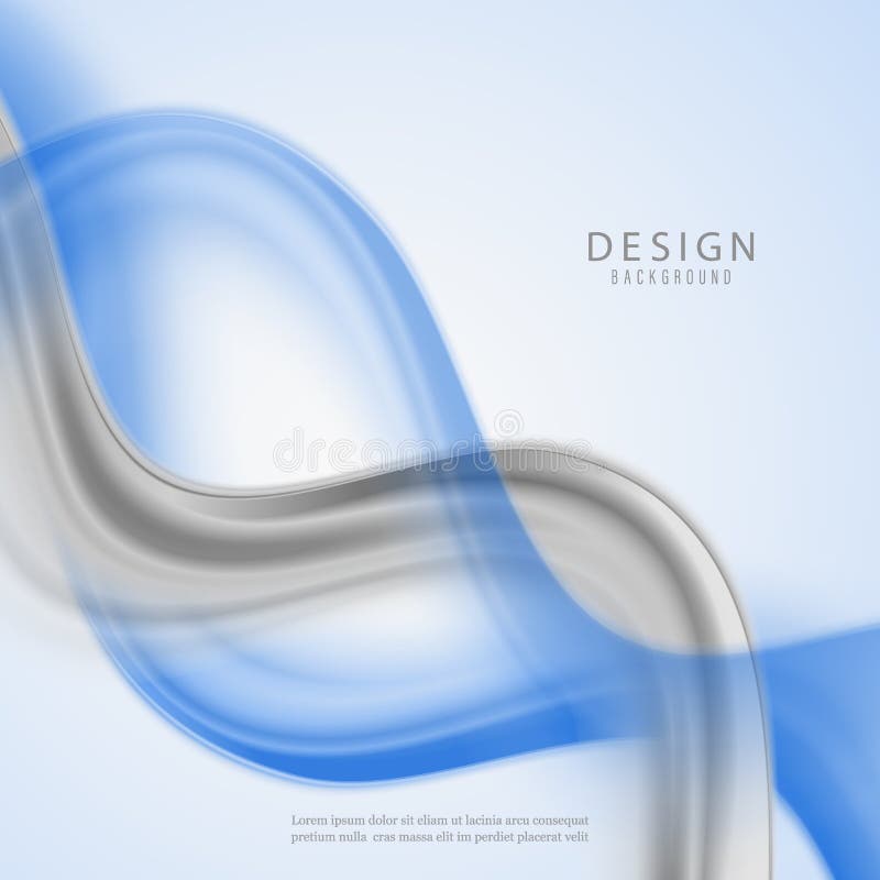Blue Gray Abstract Wave Background Blue Wave Flow Gray Wave Flow Stock ...