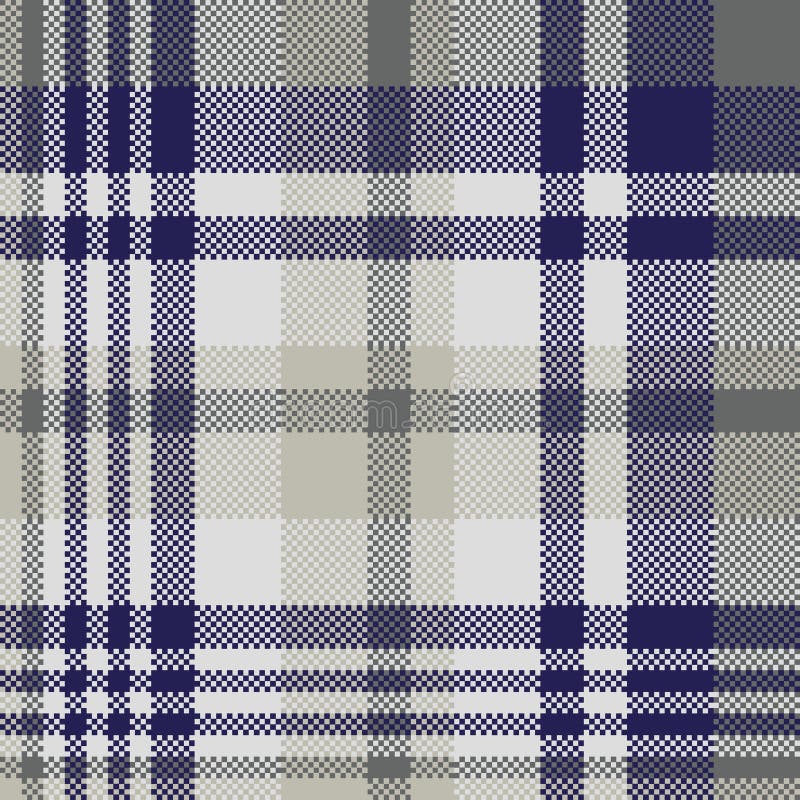 Black and White Check Pixel Square Fabric Texture Seamless Pattern ...