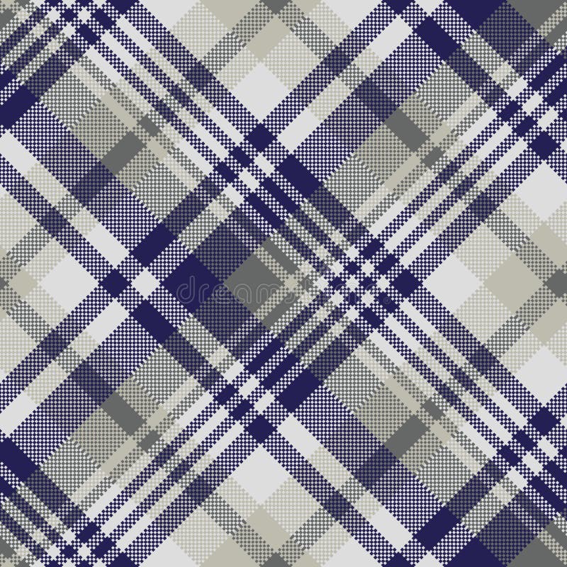 Blue Gray Check Textile Seamless Pattern Stock Vector - Illustration of ...