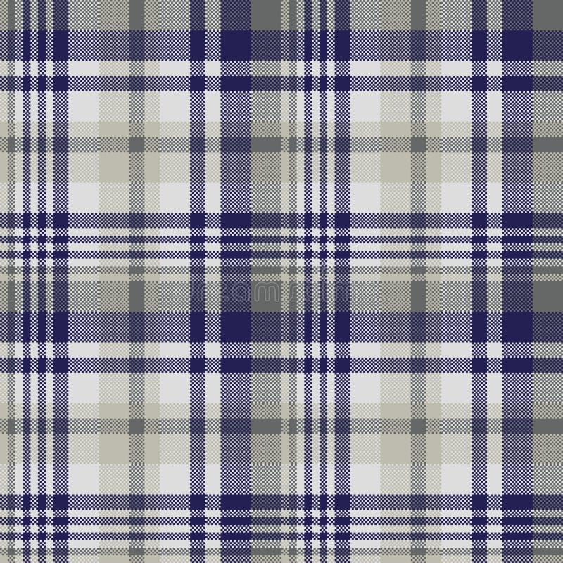 Blue Gray Check Textile Seamless Pattern Stock Vector - Illustration of ...