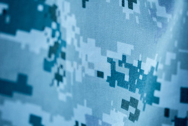 Blue Gray Colour Digital Pattern Camouflage of Navy Uniform Stock Image ...