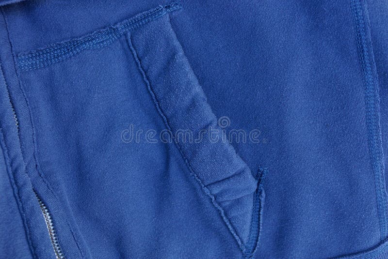 Blue Gray Fabric Texture of the Jacket with a Pocket Stock Image ...
