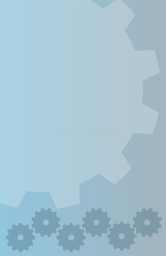 Blue Gray Gear Background and Border Stock Illustration - Illustration ...