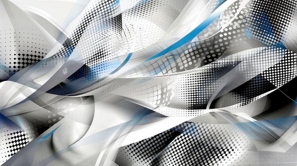 Blue and Gray Halftone Pattern AIG51A Stock Image - Image of stylish ...