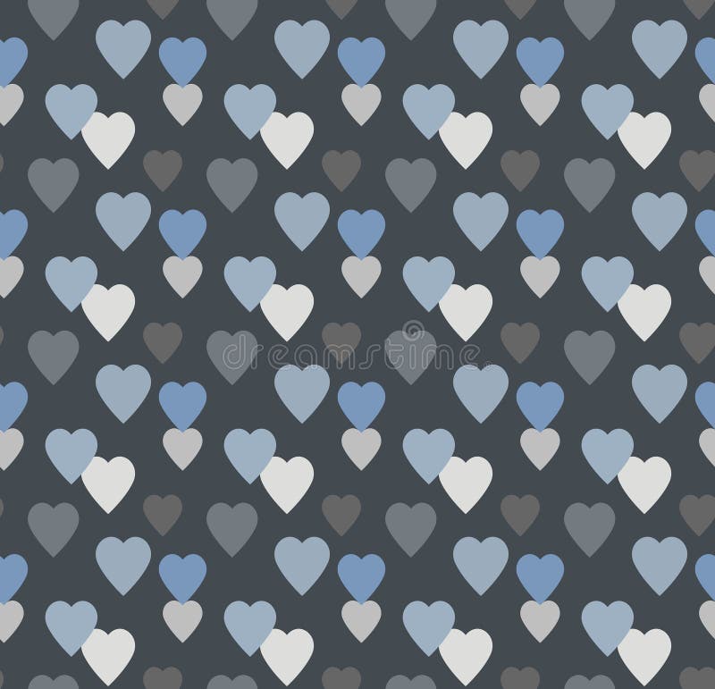 Gray Heart Abstract Pattern. Seamless Vector Background Stock Vector ...