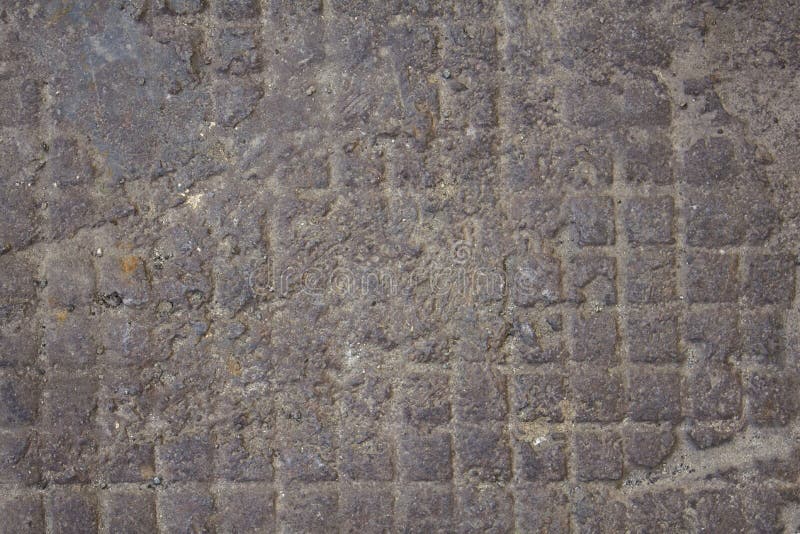 Blue Gray Old Checkered Iron Surface with Dirt and Bumps. Rough Texture ...