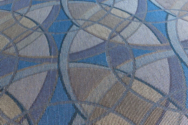 A Blue and Gray Outdated Geometric Pattern Large Floor Carpet Stock ...