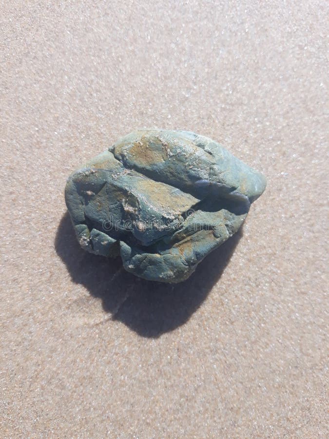 Blue Gray Rock on the Beach Stock Photo - Image of rock, beach: 244640848