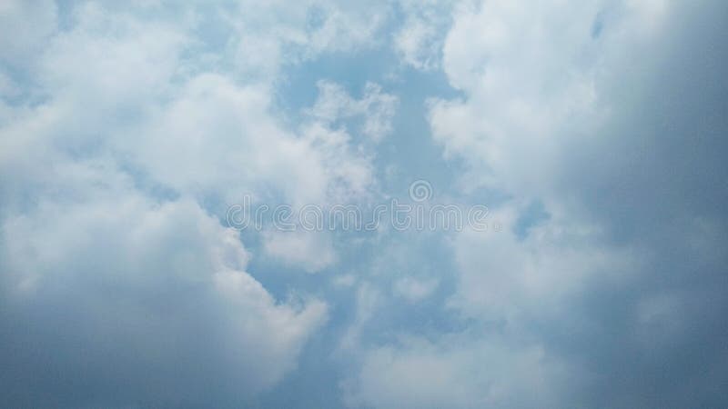 Blue Gray Sky with Several Clouds Stock Photo - Image of cloudy, beauty ...
